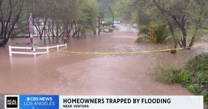 Heavy rain causes severe flooding in Ventura County - CBS Los Angeles
