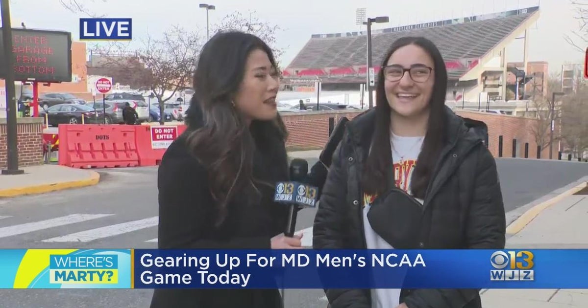 Where's Amy? Gearing up for the MD men's NCAA Game today - CBS Baltimore