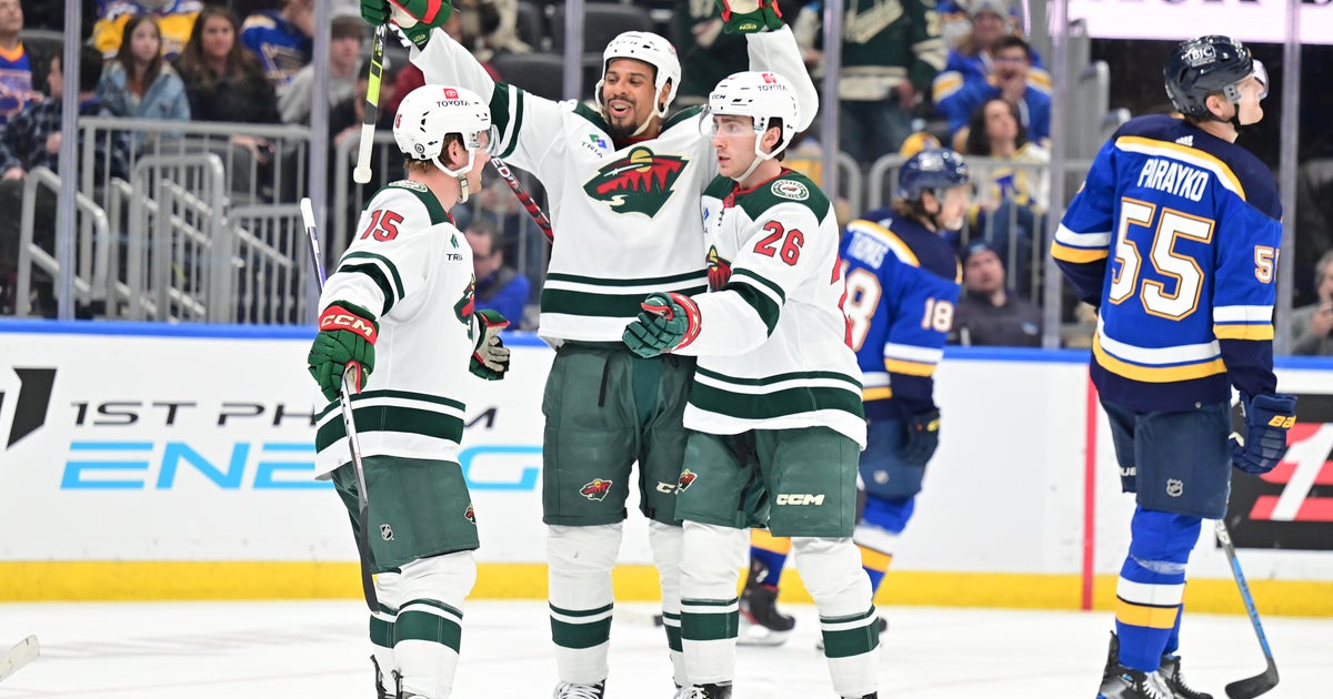 Hartman scores twice in Wild's 8-5 win over Blues - CBS Minnesota