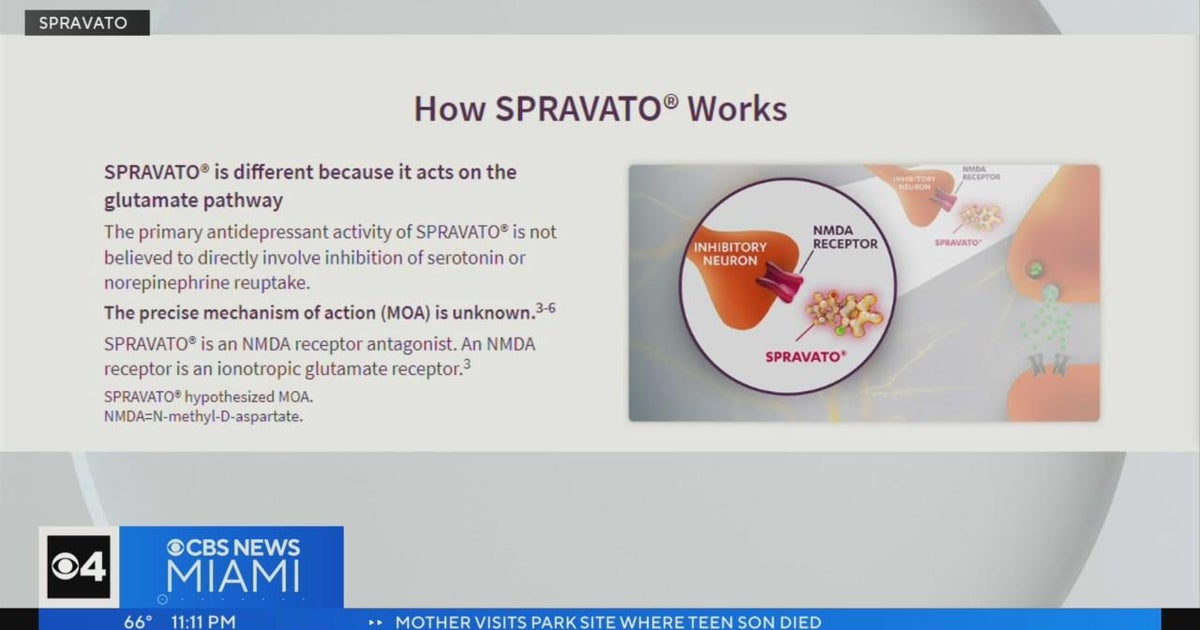 Spravato praised as effective treatment for depression - CBS Miami