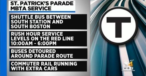 MBTA ramps up service for St. Patrick's Day Parade in Boston - CBS Boston