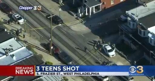 3 teens shot in West Philadelphia: police - CBS Philadelphia