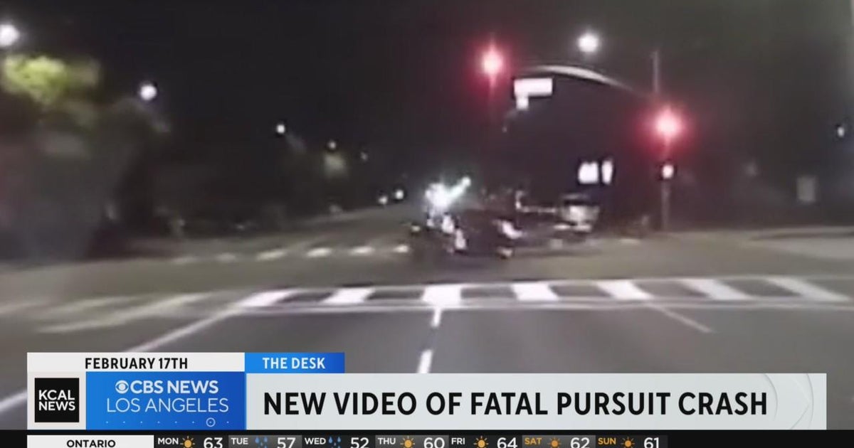LAPD releases dashcam video of fatal pursuit crash - CBS Los Angeles