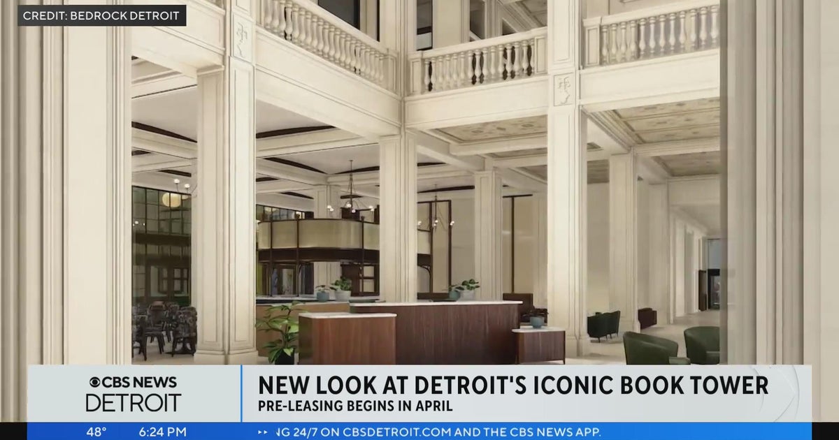 Renovations of Detroit's iconic Book Tower near the end - CBS Detroit