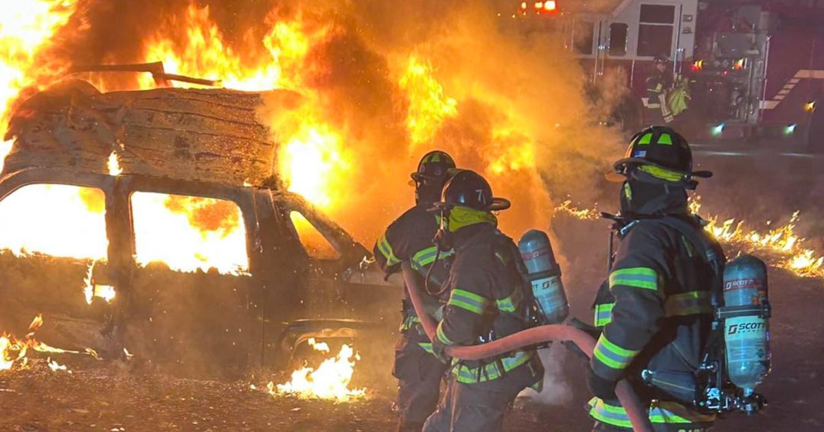 Driver hurt, car engulfed in flames after rollover crash in Wareham ...