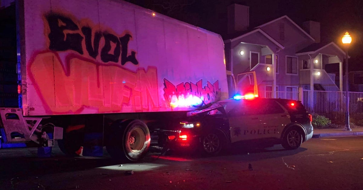 Man Driving Stolen Truck Arrested After Ramming Police Vehicle In
