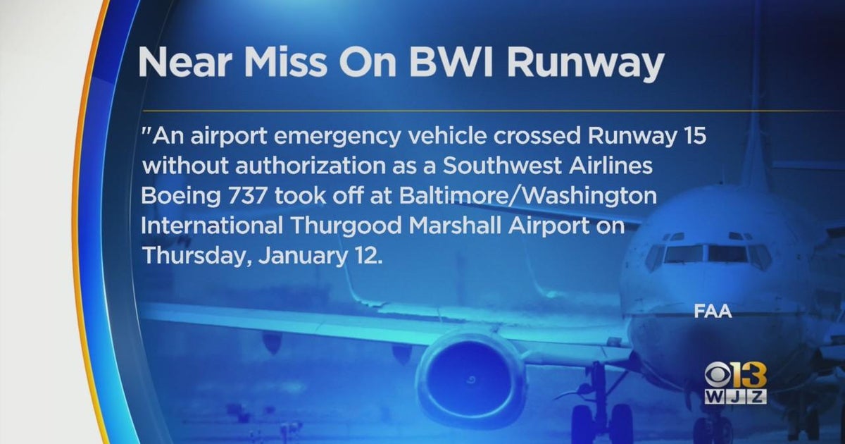 BWI Airport saw near miss between plane and vehicle on the runway, FAA ...