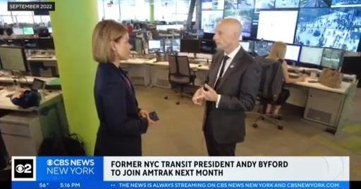 Former NYC Transit president Andy Byford to join Amtrak in April - CBS ...