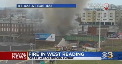 BREAKING: Fire in West Reading - CBS Philadelphia