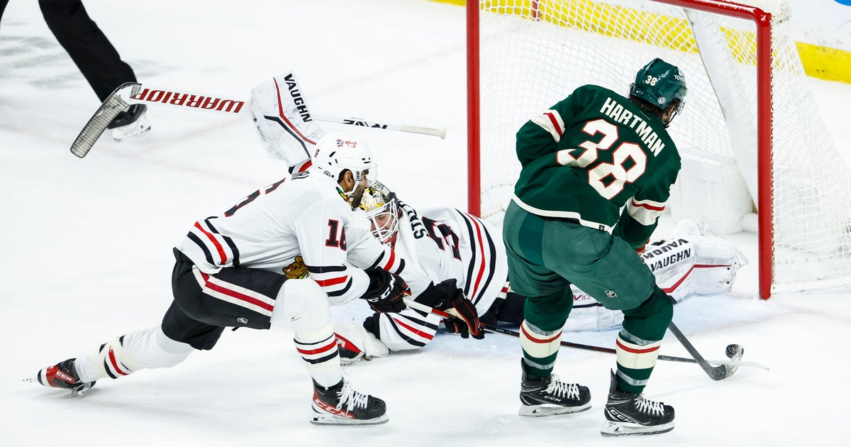 Hartman scores late, Wild beat Blackhawks 3-1 - CBS Minnesota