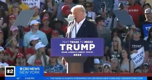 Former president Donald Trump holds first rally of 2024 campaign - CBS ...