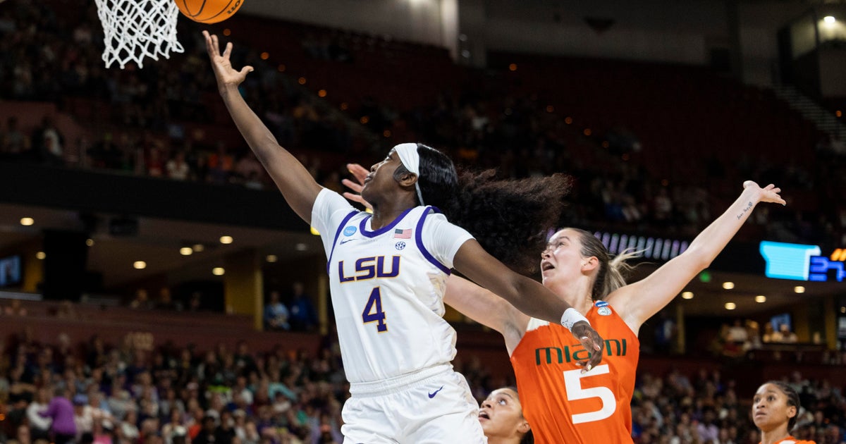 Reese, LSU women push past Miami 54-42 to reach Final Four - CBS Miami