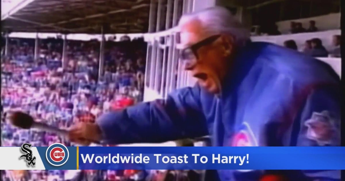 Chicagoans toasting Harry Caray - CBS Chicago
