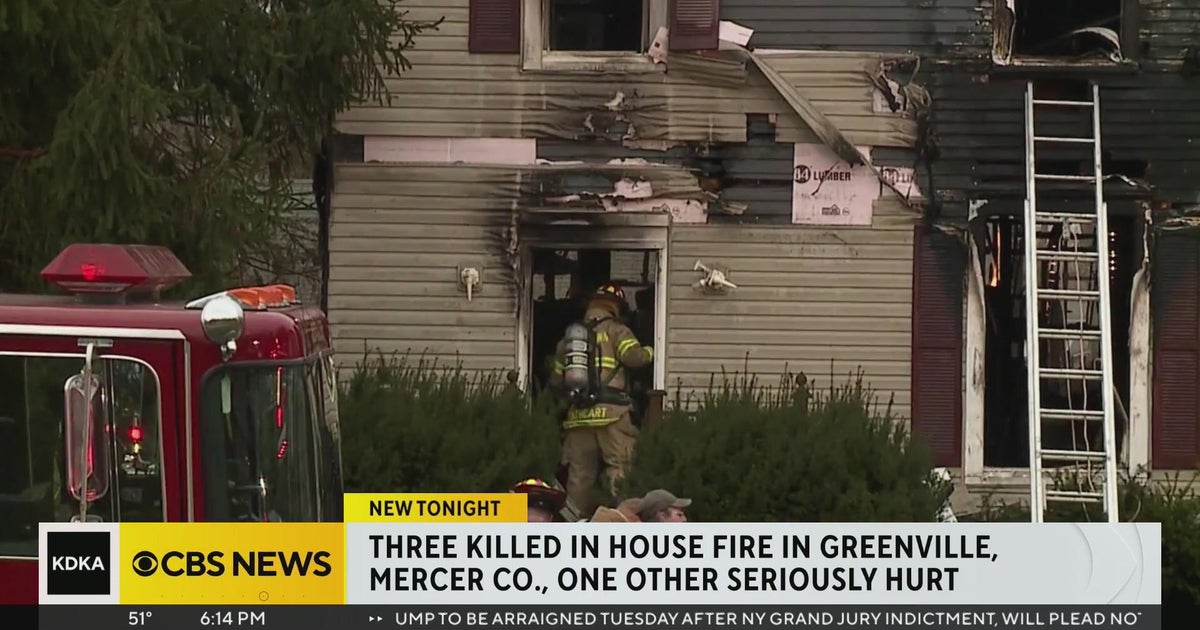 Adult, 2 children killed in Mercer County house fire - CBS Pittsburgh