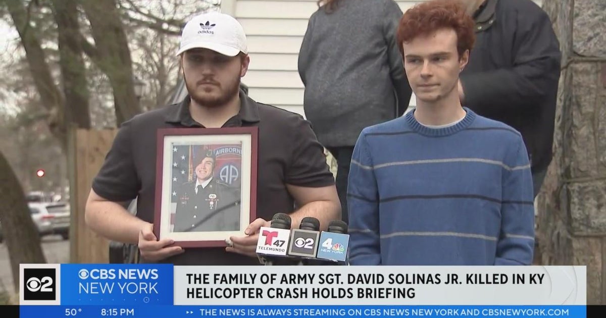 Family of Army sgt. killed in helicopter crash addresses media - CBS ...