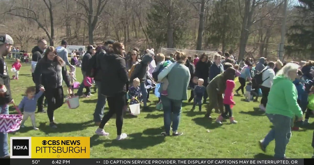 Hundreds of children take part in Greensburg Easter egg hunt - CBS ...