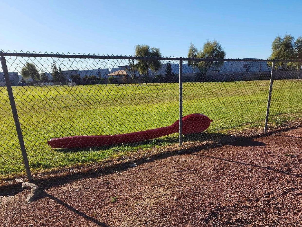Arizona Dairy Queen's big red spoon found after going missing - CBS News
