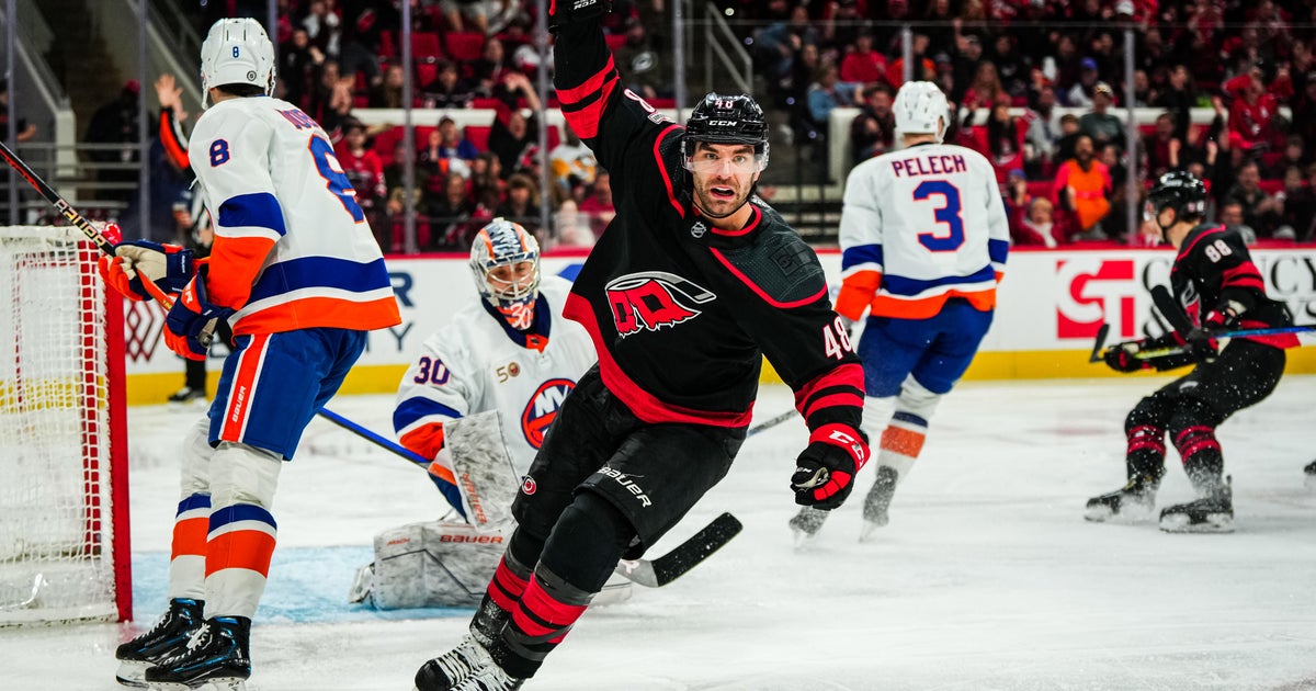 Martinook ends goal drought as Hurricanes nip Islanders - CBS New York