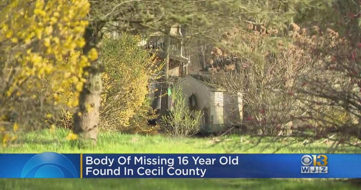 Body of missing 16-year-old found in Cecil County - CBS Baltimore