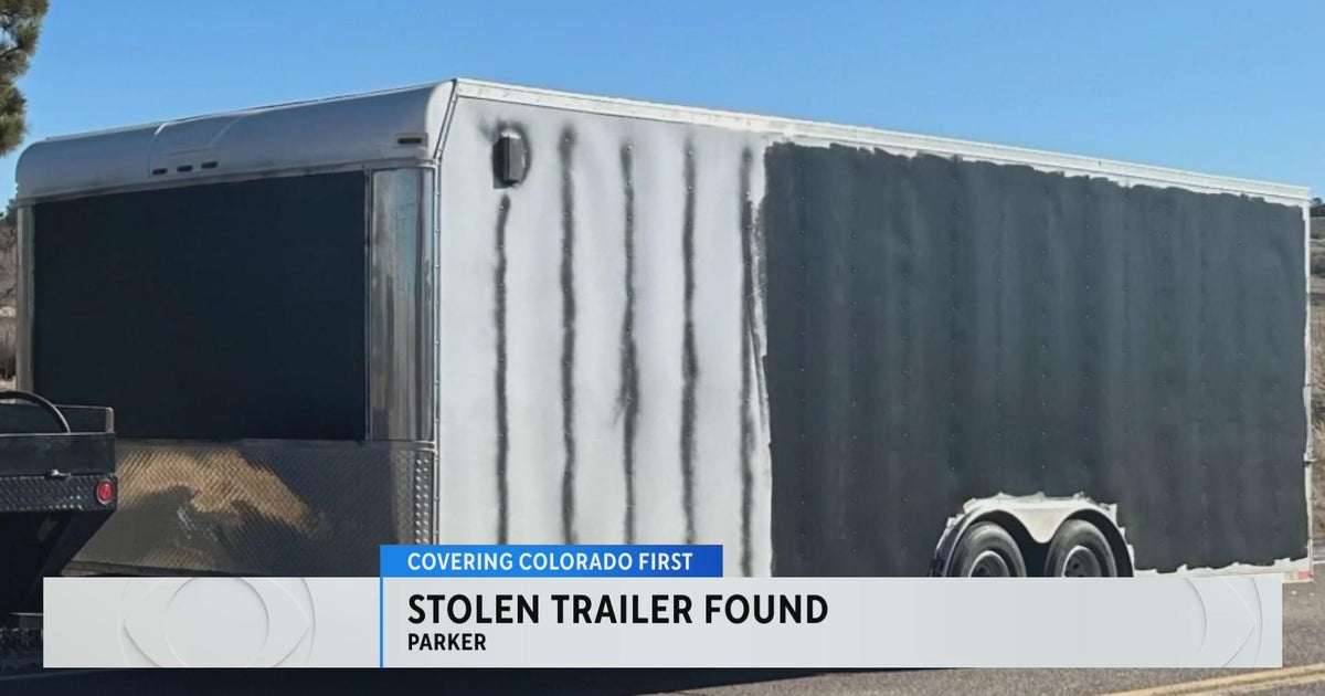 Trailer found in Parker weeks after it was stolen from Denver - CBS ...