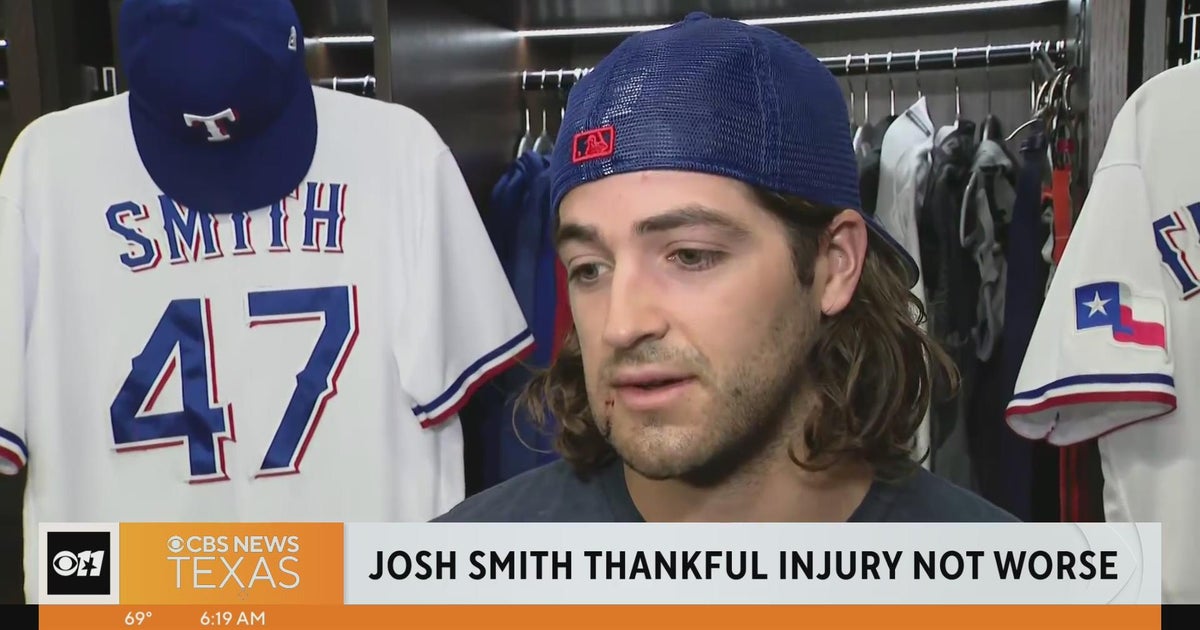 Texas Ranger Josh Smith thankful injury not worse - CBS Texas