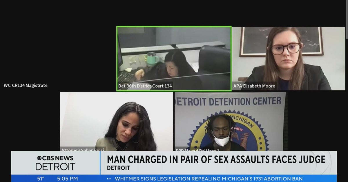 Man accused of sexually assaulting 2 Detroit women charged - CBS Detroit