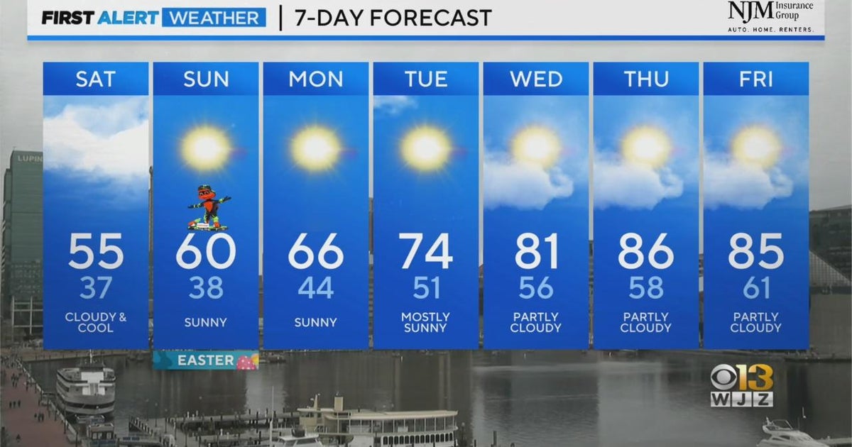 Derek Beasley has your Friday evening forecast - CBS Baltimore