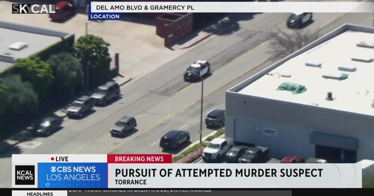 LAPD near two-hour pursuit moves into Torrance - CBS Los Angeles