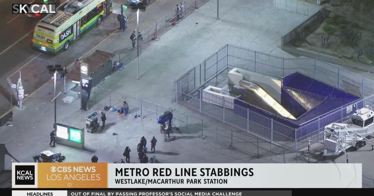 Two people stabbed in separate attacks at Metro Red Line stations - CBS ...