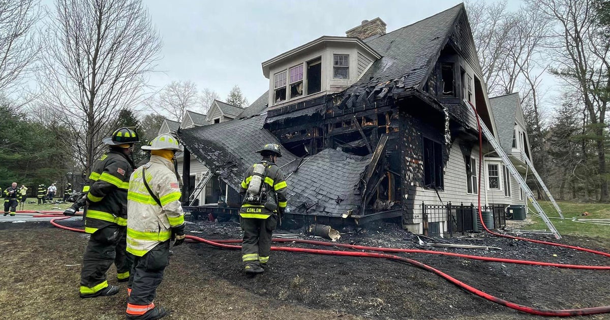 Strong winds fuel fires in Weston as Red Flag Warning issued - CBS Boston