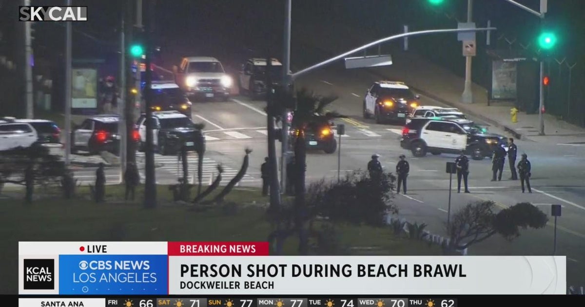 At least one person shot during beach brawl at Dockweiler Beach - CBS ...