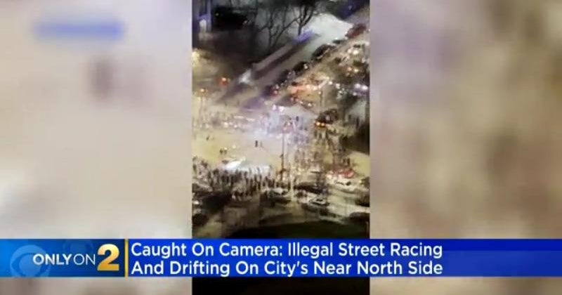 Illegal street takeover caught on camera on Chicago's Near North Side ...