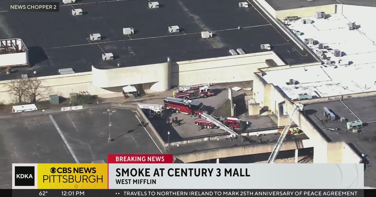 Smoke emerges from Century III Mall in West Mifflin - CBS Pittsburgh