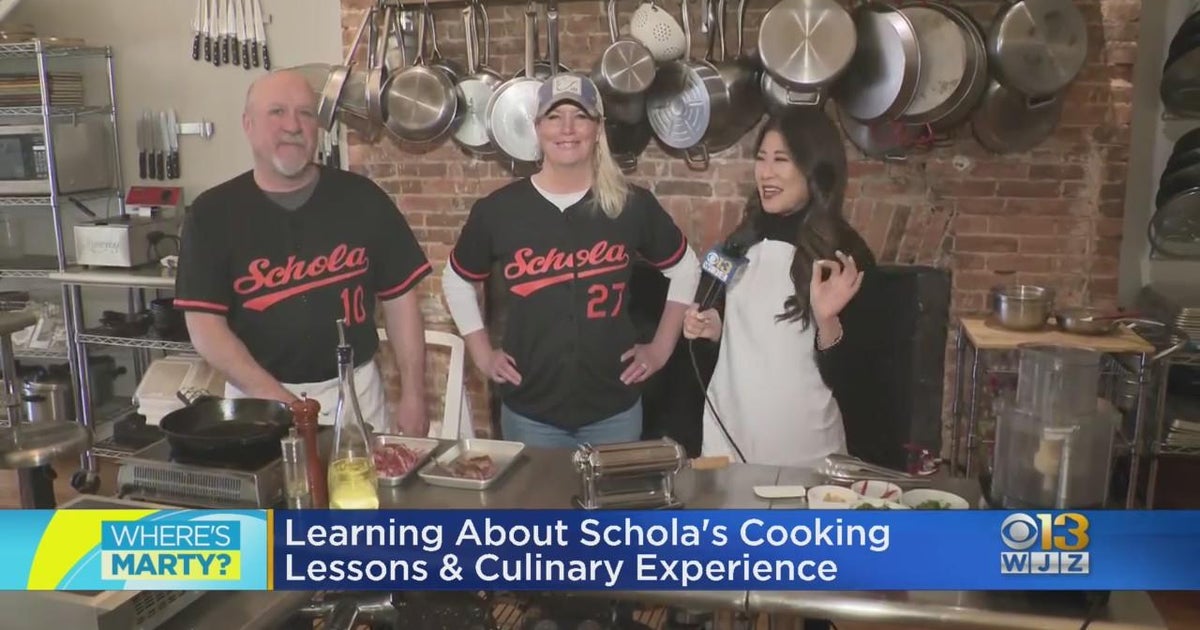 Where's Amy? Taking cooking classes with Schola in Mt. Vernon - CBS Baltimore