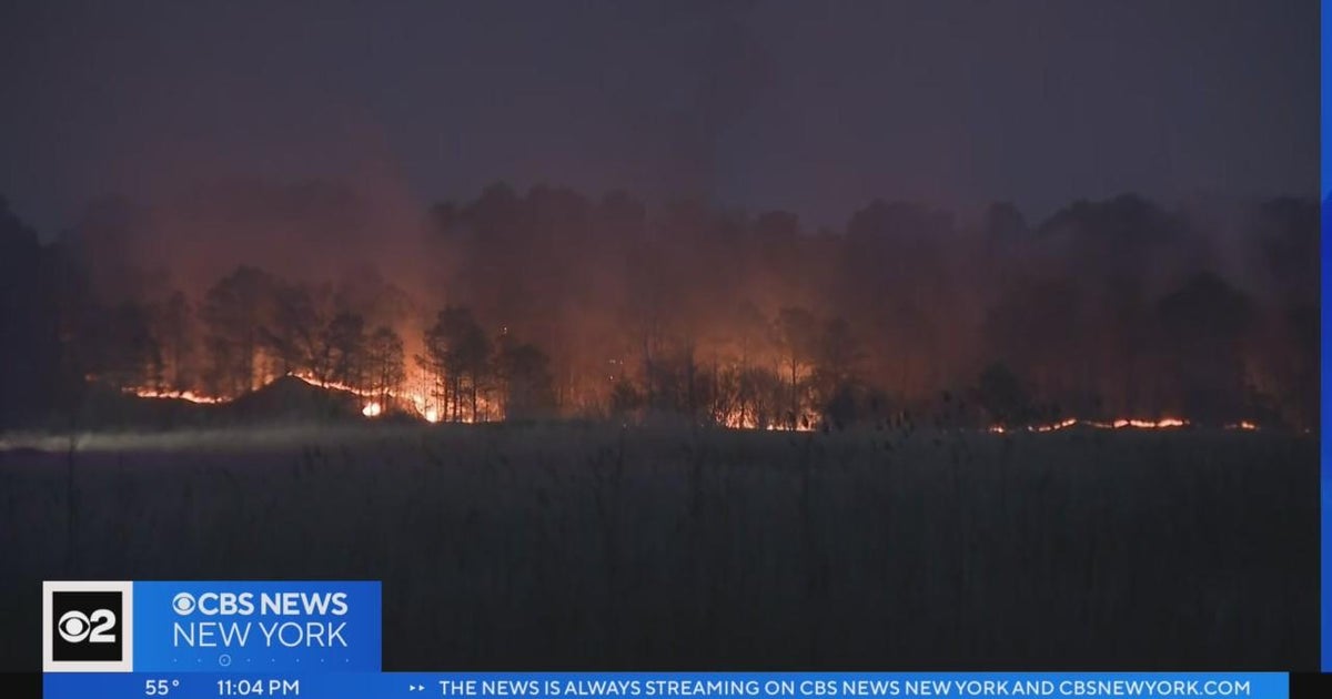 Crews responding to Sayreville brush fire - CBS New York