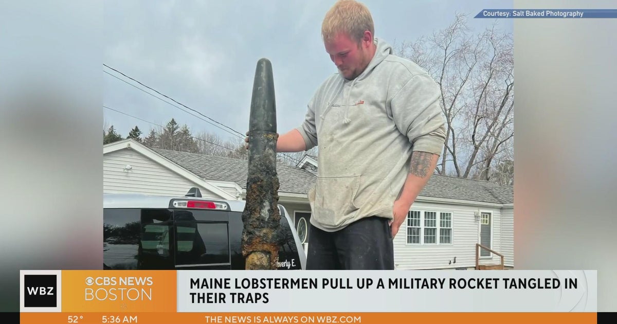 Maine lobsterman pulls up military rocket tangled in traps - CBS Boston
