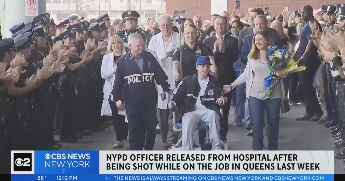NYPD officer released from hospital after being shot in Queens - CBS ...
