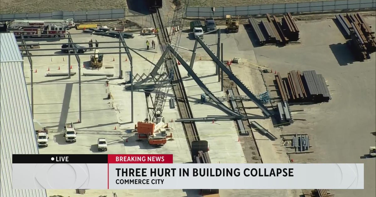 3 rushed to hospital after building collapses in Adams County - CBS ...