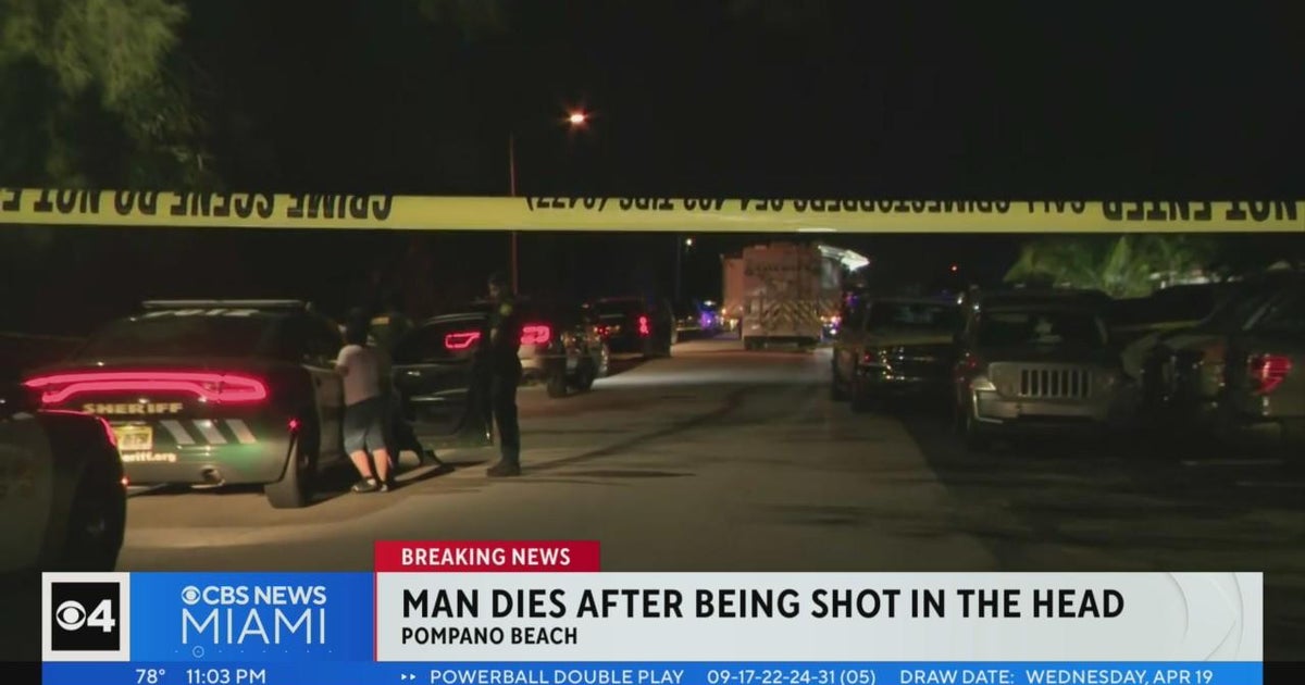 Man Dies After Being Shot In Head In Pompano Beach Cbs Miami