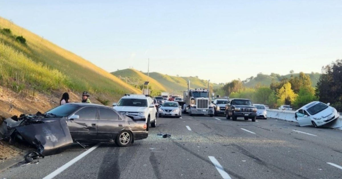 3 injured in Monday morning 7-vehicle pileup on I-80 in Fairfield - CBS San Francisco
