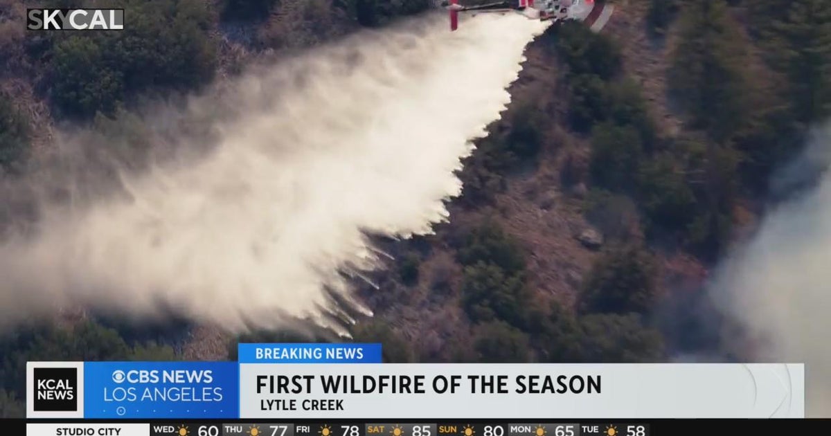 Nob Fire: 160 acre wildfire burning in Lytle Creek - CBS Los Angeles
