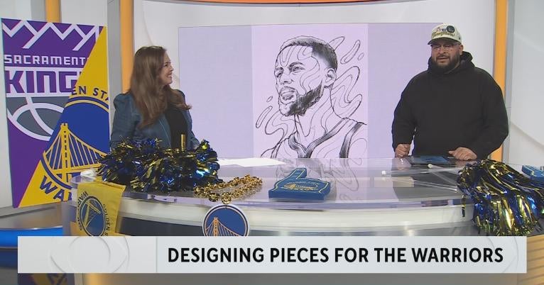 San Francisco artist creates a portrait of Stephen Curry - CBS San ...