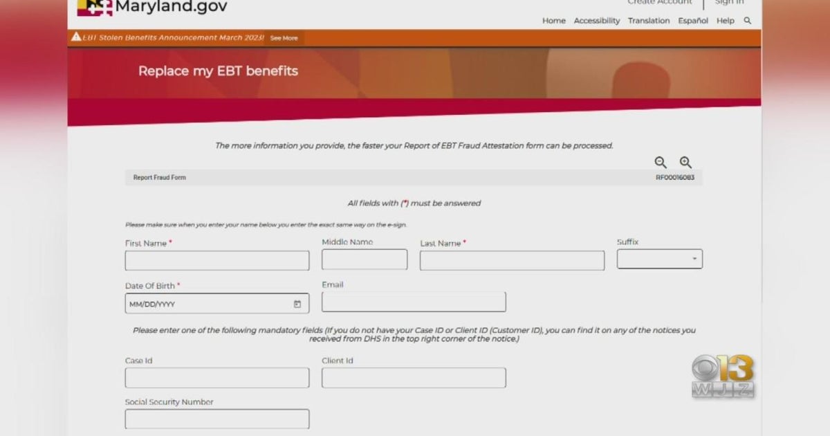 Governor Moore announces expansion of EBT fraud reimbursements - CBS ...