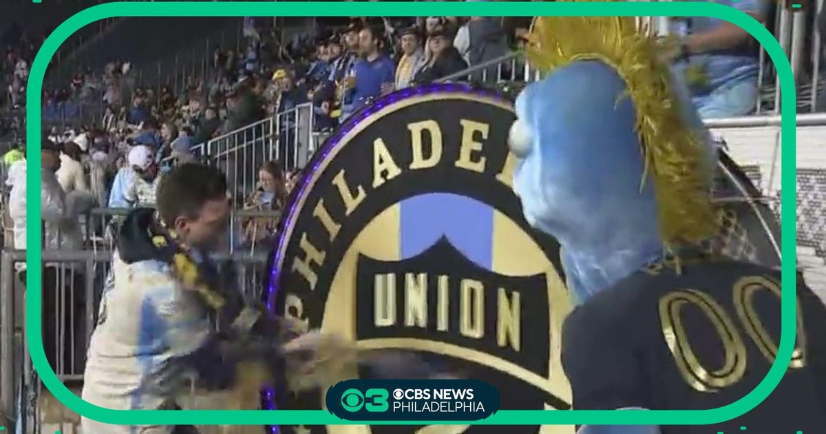 CBS Philadelphia's Pat Gallen strikes drum before Union game - CBS ...