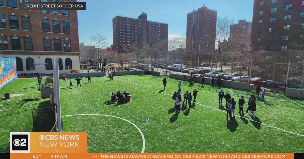 Group helps transform youth soccer field in the Bronx - CBS New York