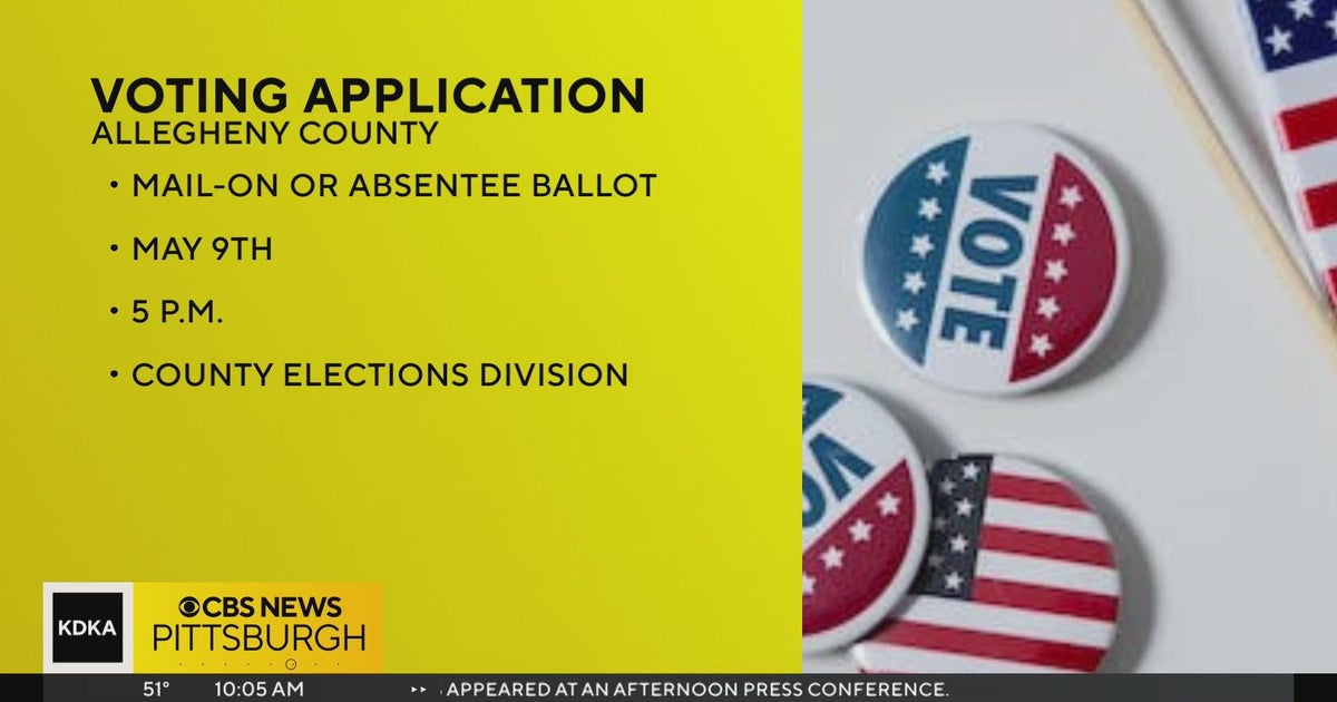 Voting reminder for Allegheny County residents - CBS Pittsburgh