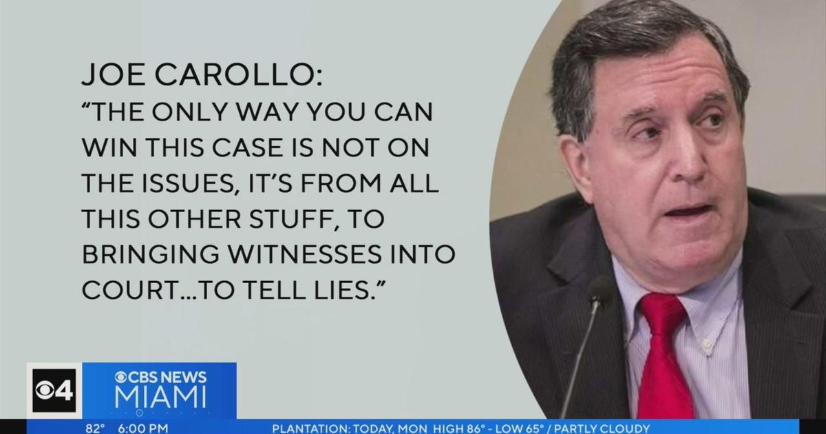 Miami Commissioner Joe Carollo clashes with attorney in court - CBS Miami