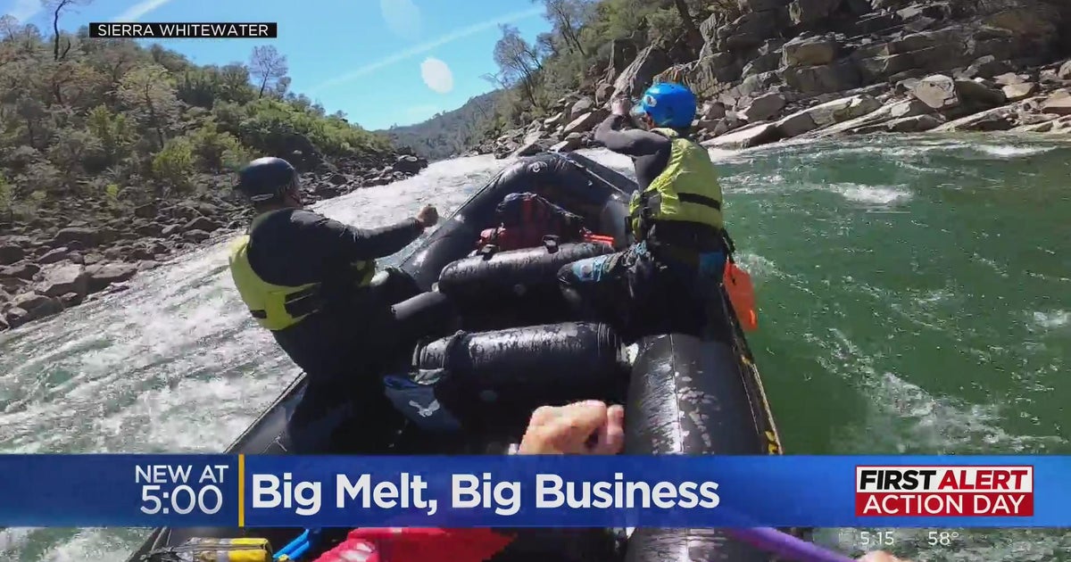 Big melt means big business for rafting companies - CBS Sacramento