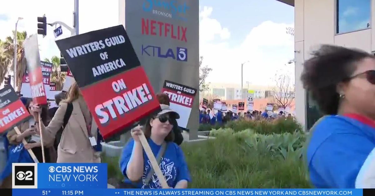 Over 11,000 TV, film writers on strike for first time in 15 years - CBS ...