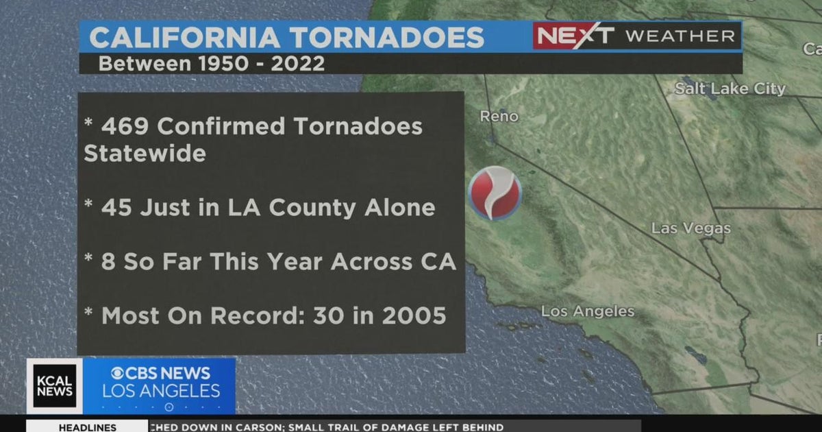 NWS confirms second touch down of tornado in Compton - CBS Los Angeles